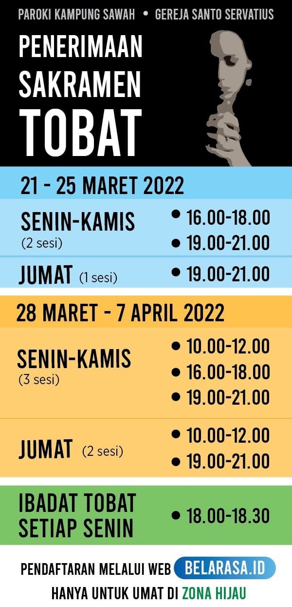 Jadwal Lengkap Pengakuan Dosa Ibadat Tobat Dan Ibadat Pekan Suci Paskah 2022 Seluruh Paroki Kaj