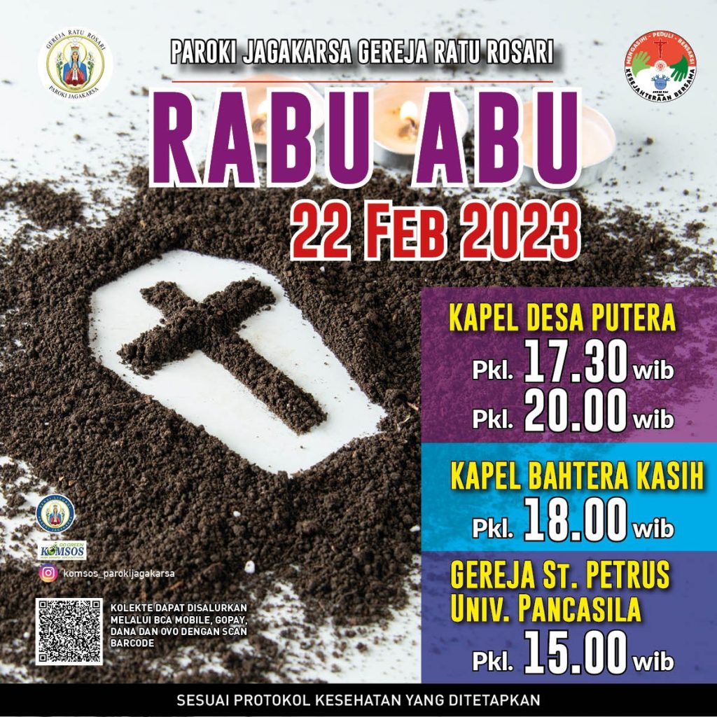 Jadwal Ibadah Rabu Abu, 22 Februari 2023 di Semua Paroki KAJ ...