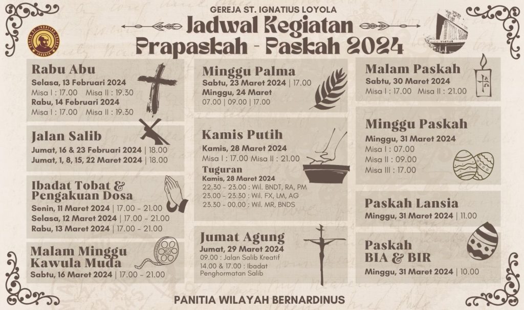 Jadwal Misa Rabu Abu 2024 Semua Paroki di Keuskupan Agung Jakarta | Keuskupan Agung Jakarta