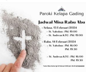 Jadwal Misa Rabu Abu 2024 Semua Paroki di Keuskupan Agung Jakarta | Keuskupan Agung Jakarta