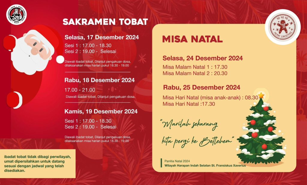 Jadwal Misa Natal 2024 dan Misa Tahun Baru 2025 di Semua Paroki KAJ ...
