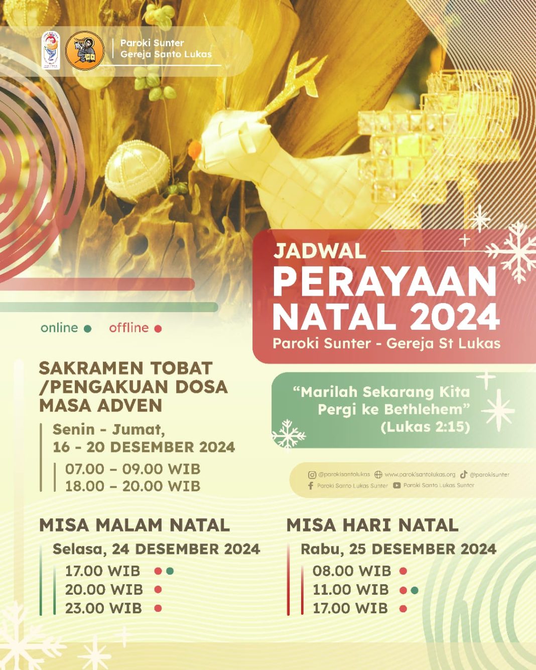 JADWAL LENGKAP PENGAKUAN DOSA DAN SAKRAMEN TOBAT DESEMBER 2024 DI ...