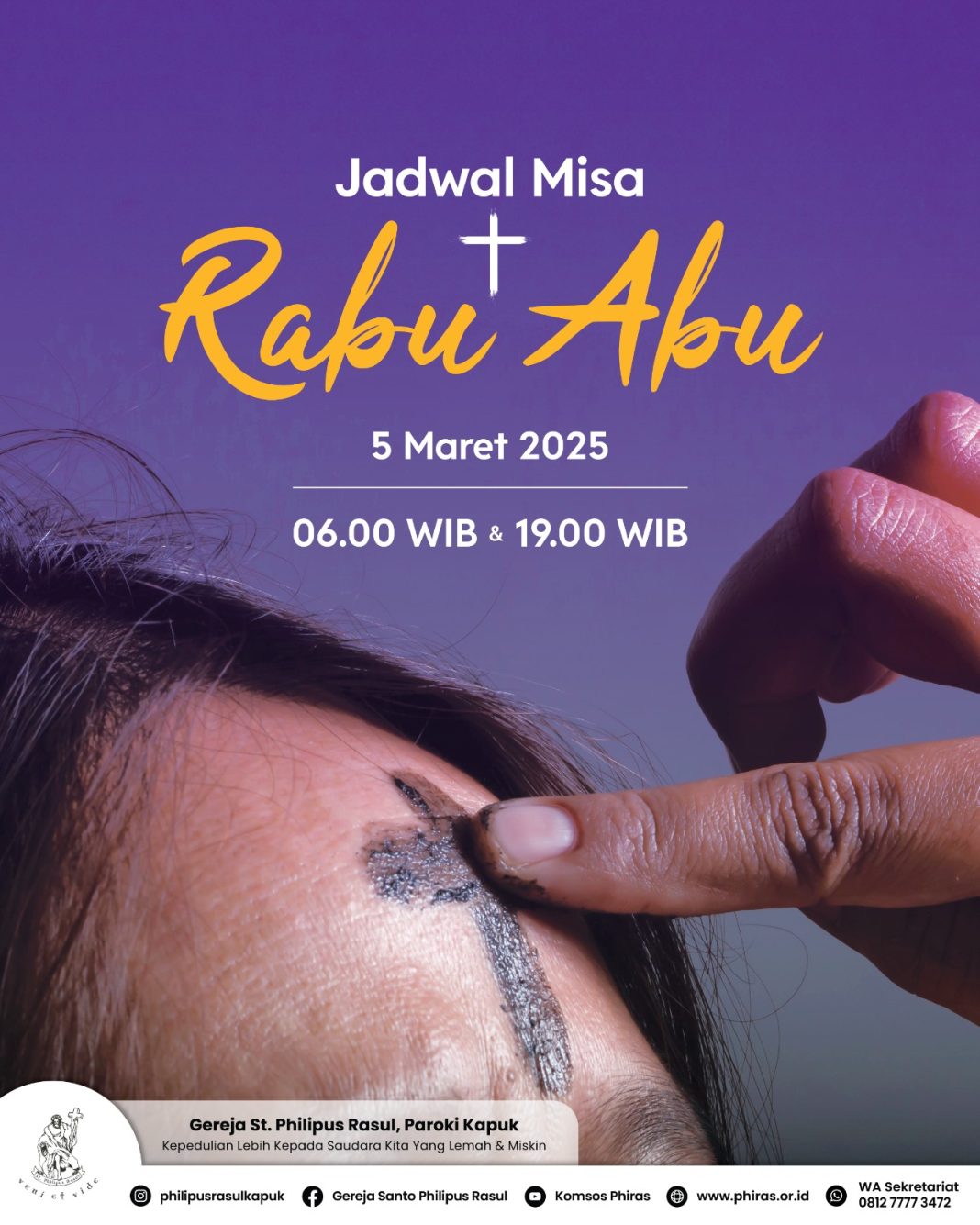 JADWAL IBADAH RABU ABU 2025 DI SEMUA PAROKI KEUSKUPAN AGUNG JAKARTA ...