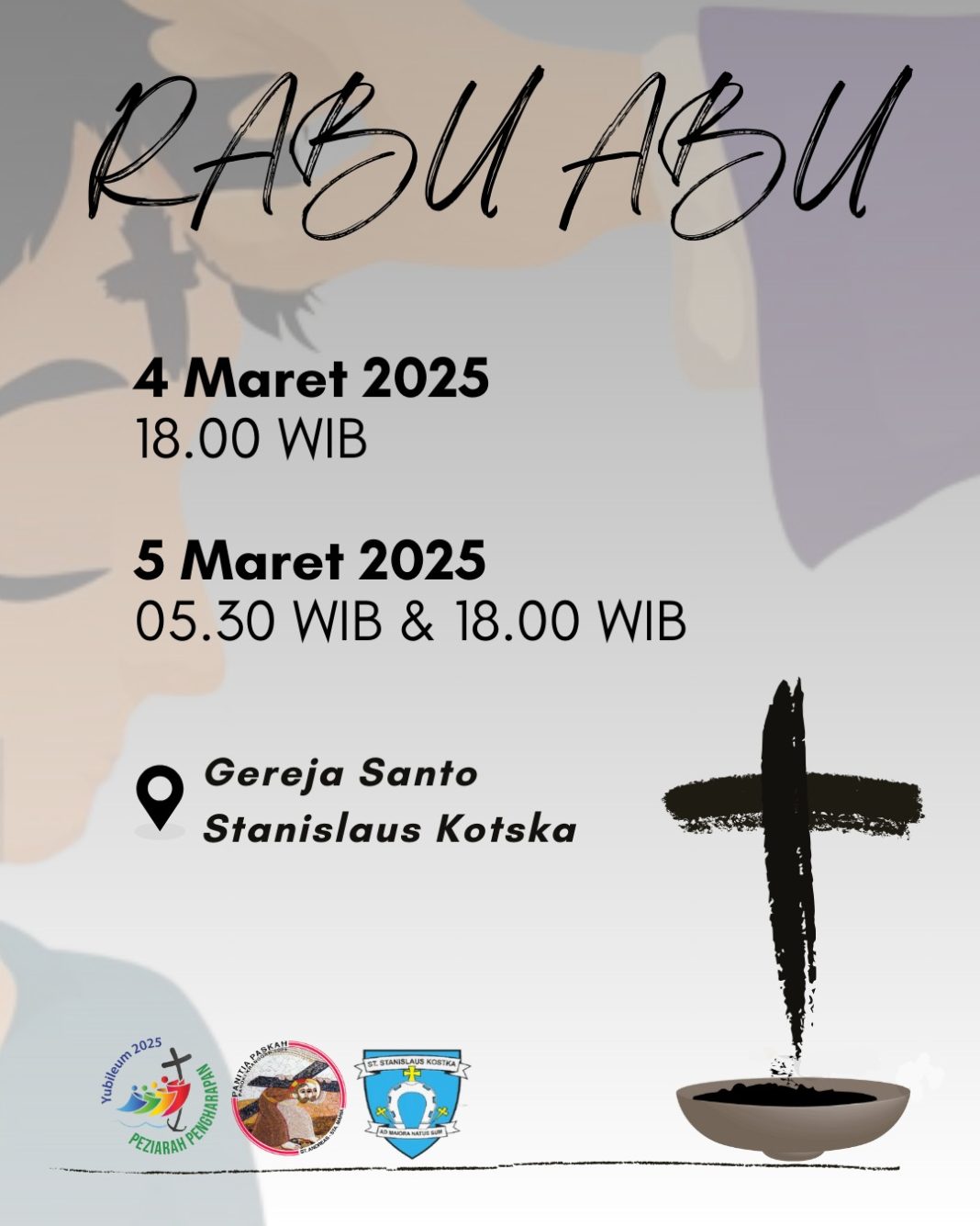 JADWAL IBADAH RABU ABU 2025 DI SEMUA PAROKI KEUSKUPAN AGUNG JAKARTA | Keuskupan Agung Jakarta