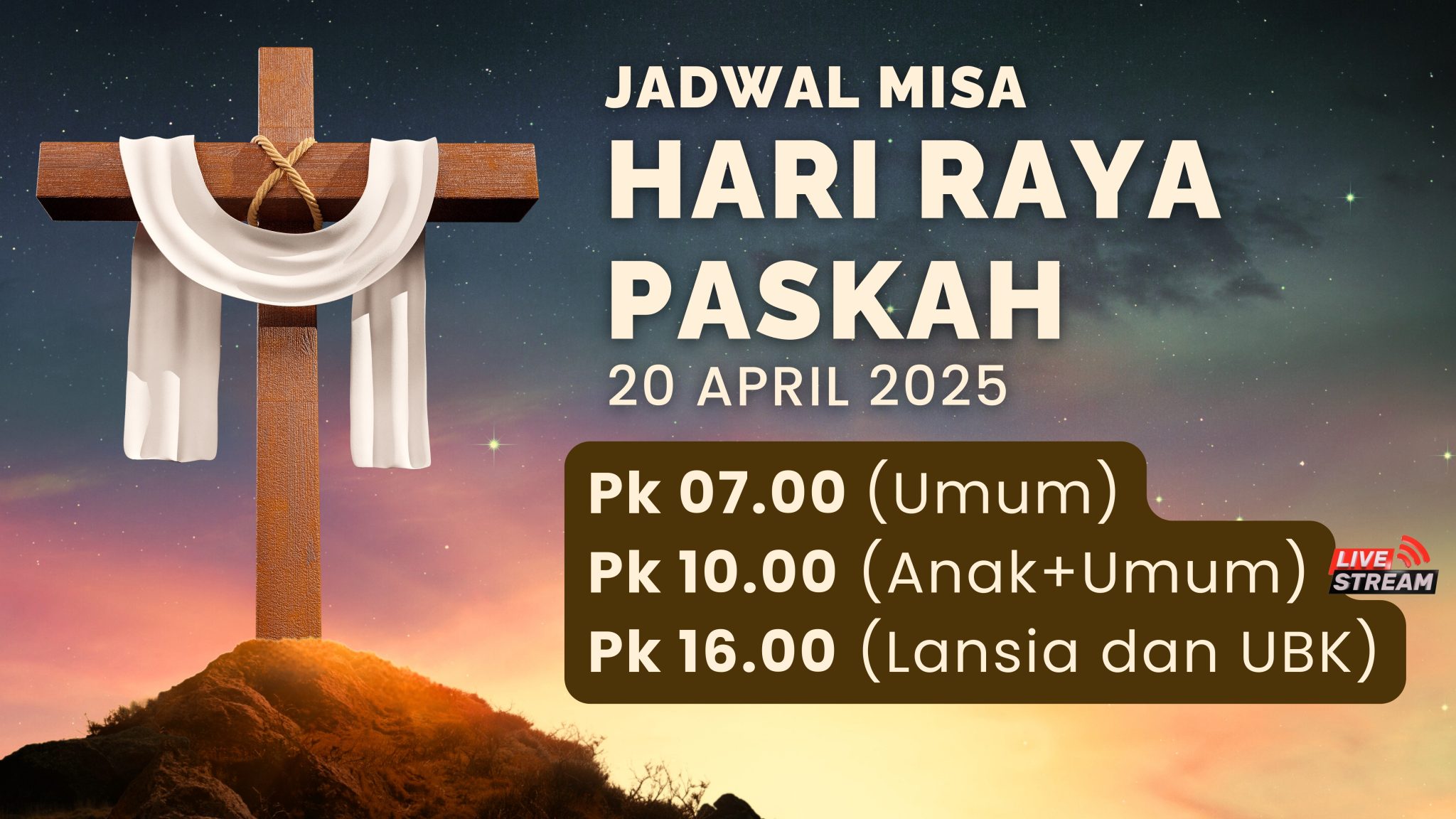 Jadwal Pekan Suci Paskah 2025 Seluruh Paroki-Paroki KAJ: Minggu Palma, Kamis Putih, Jumat Agung ...
