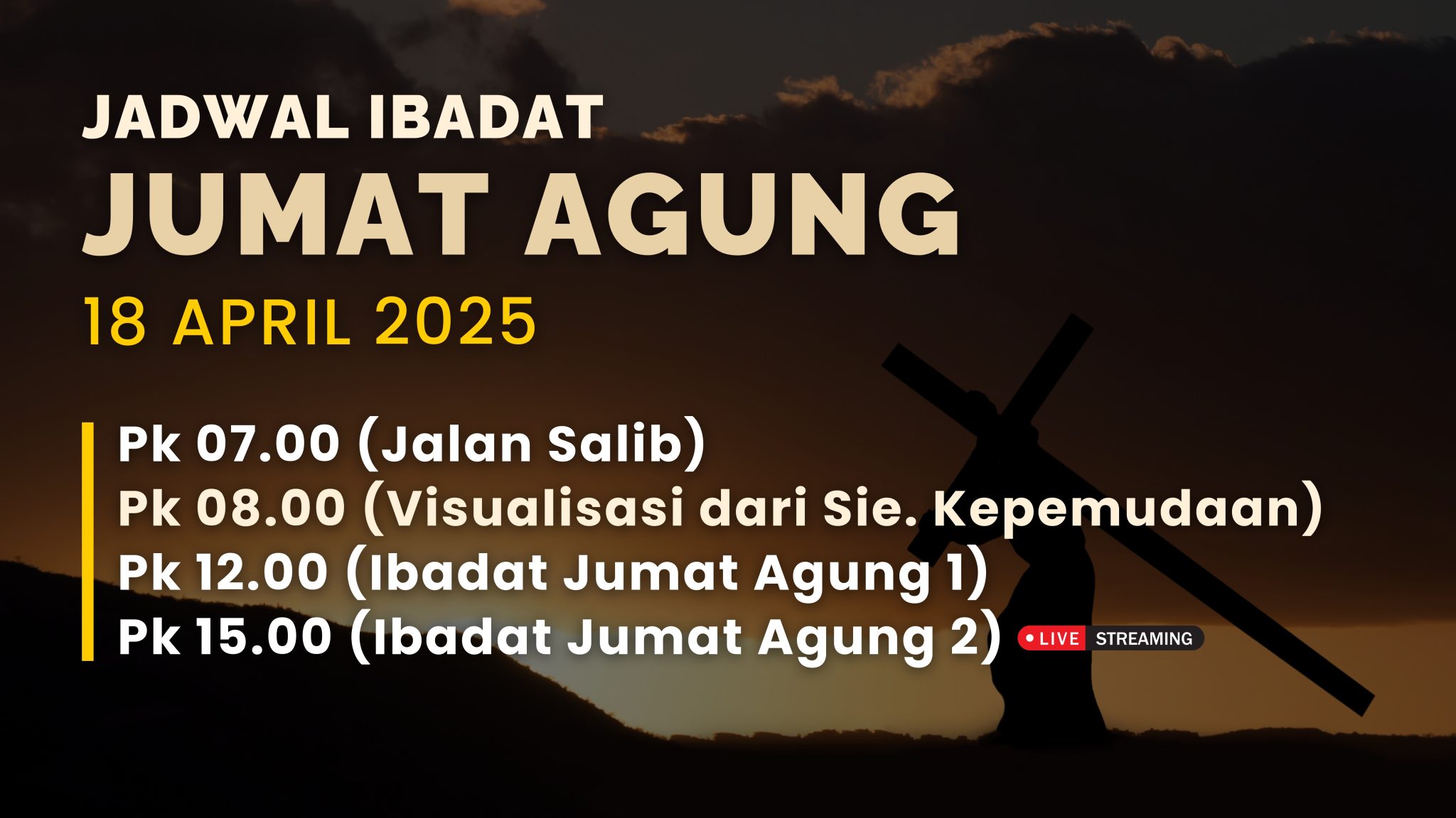 Jadwal Pekan Suci Paskah 2025 Seluruh Paroki-Paroki KAJ: Minggu Palma, Kamis Putih, Jumat Agung ...