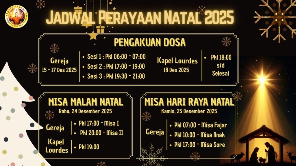 JADWAL LENGKAP MISA NATAL 2025 DAN MISA TAHUN BARU 2026 PAROKI-PAROKI ...